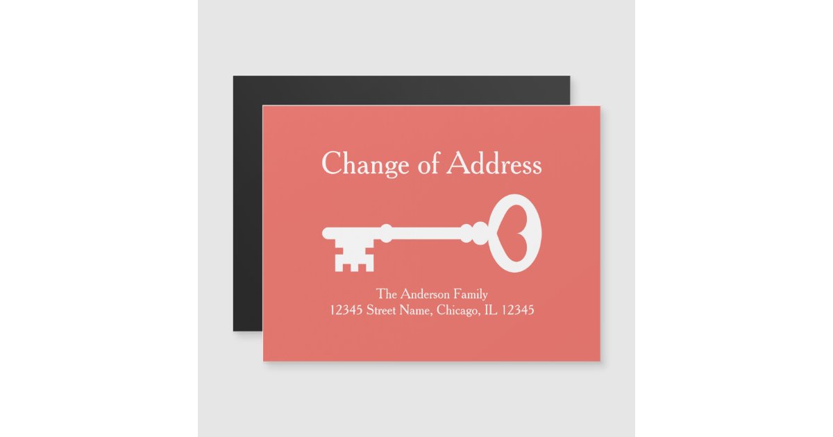 Custom change of address magnetic moving cards | Zazzle.com