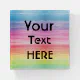 Custom Change The Image and Text Rainbow Picture Paperweight | Zazzle