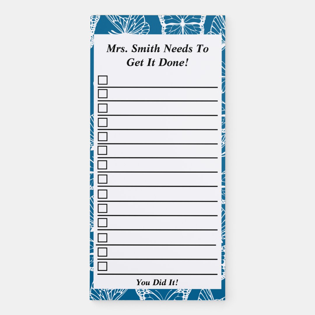 Custom Checkboxes To Do List Notepad | Zazzle