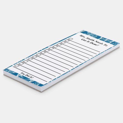 Custom Checkboxes To Do List Notepad | Zazzle