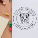 Custom Cheetah This Book Belongs To Kid's Name Rubber Stamp | Zazzle