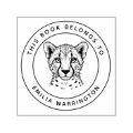 Custom Cheetah This Book Belongs To Kid's Name Self-inking Stamp | Zazzle