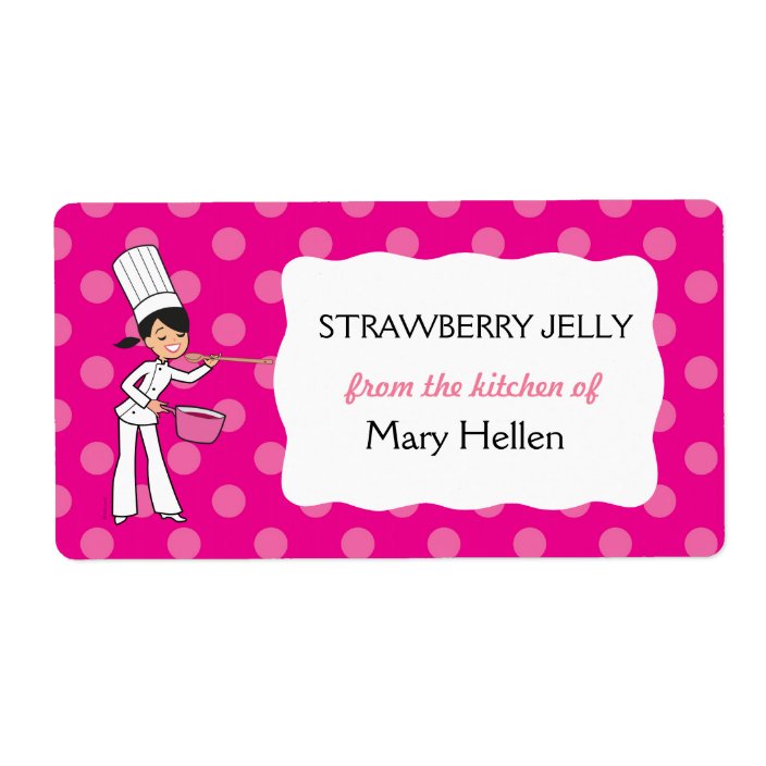 Custom Chef Adhesive Label "From the Kitchen" | Zazzle