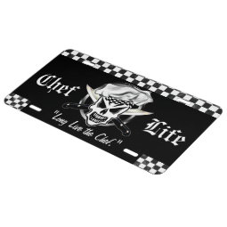 Custom Chef License Plate: Long Live the Chef License Plate | Zazzle