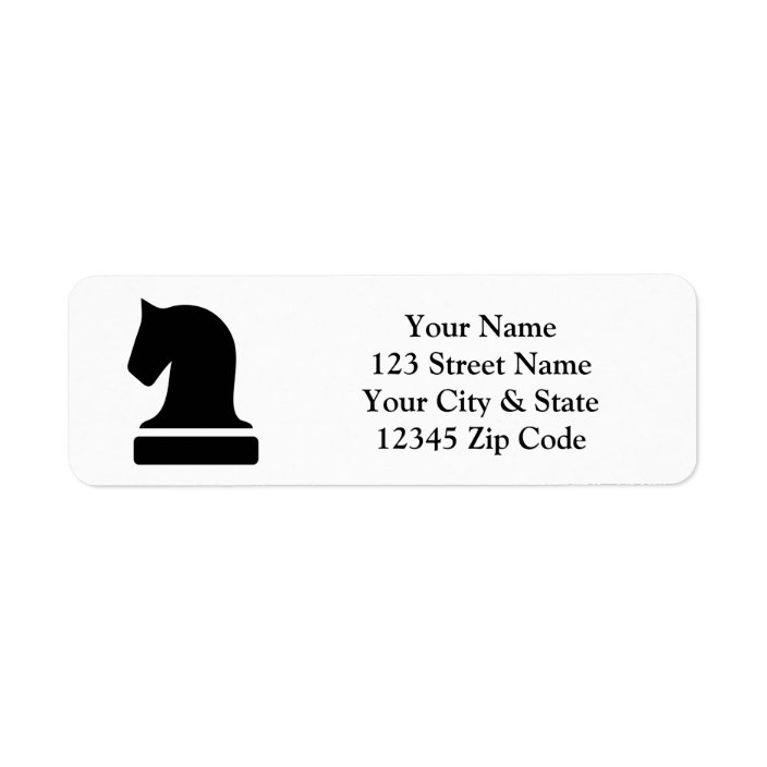 Custom chess piece logo return address labels | Zazzle.com