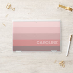 Custom Chic Pastel Blush Pink Stripes Art Pattern HP Laptop Skin | Zazzle