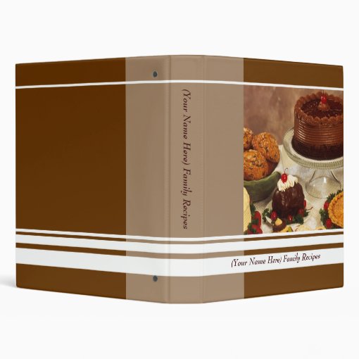 Custom Chocolate Dessert Recipe Food Binder | Zazzle