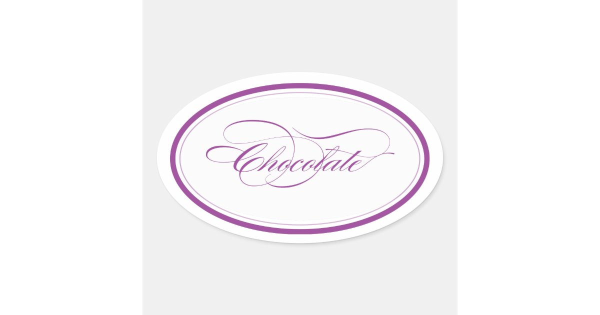 Custom_Chocolate Oval Oval Sticker | Zazzle