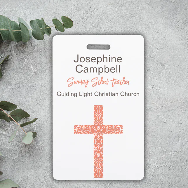 Custom Christian Church Staff Volunteer Name Badge | Zazzle