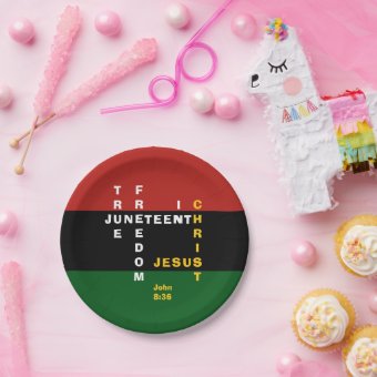 Custom Christian JUNETEENTH Paper Plates | Zazzle