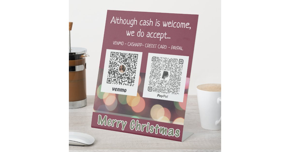 Custom Christmas Craft Show Vendor Booth Pedestal Sign | Zazzle