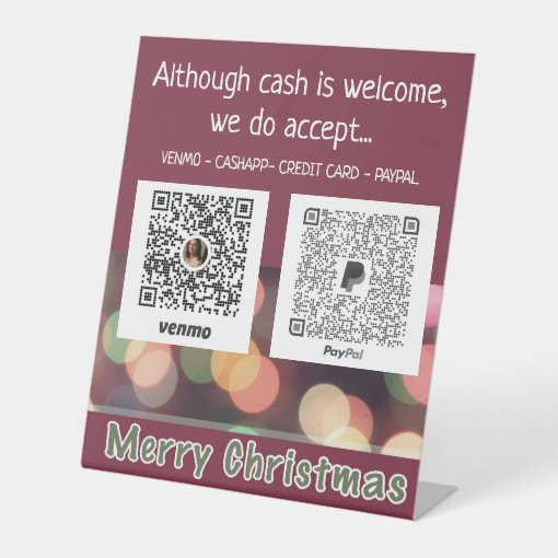 Custom Christmas Craft Show Vendor Booth Pedestal Sign | Zazzle