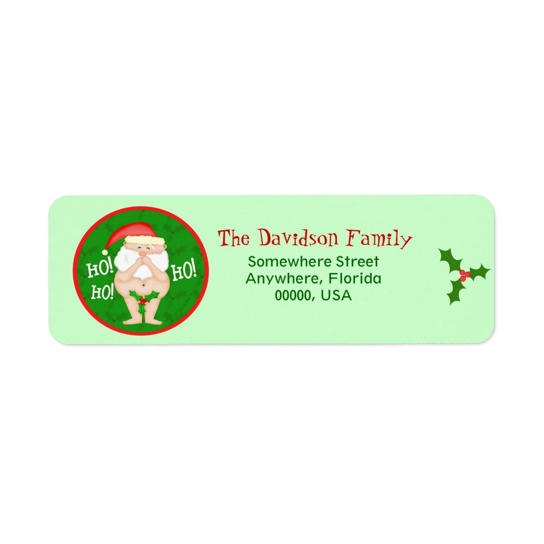 Custom Christmas Funny Return Address Labels | Zazzle