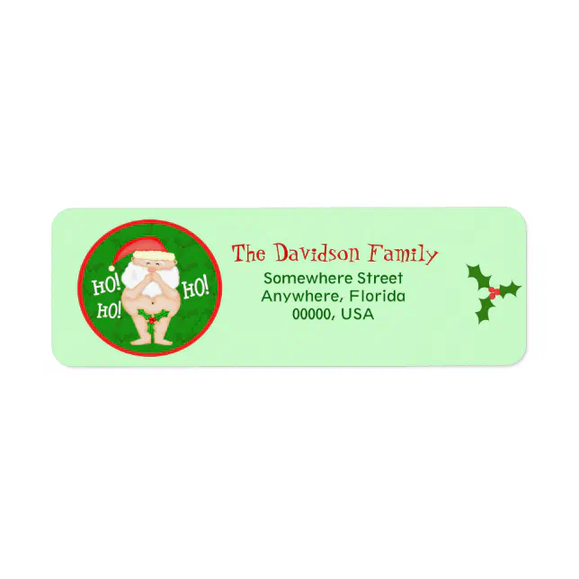 Custom Christmas Funny Return Address Labels | Zazzle