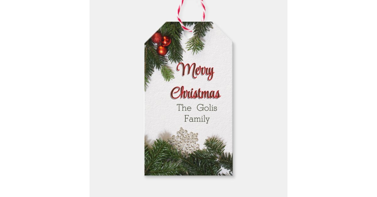 Custom Christmas Gift Tag | Zazzle
