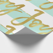 Custom Christmas Holiday Greeting Mint Joy. Wrapping Paper | Zazzle