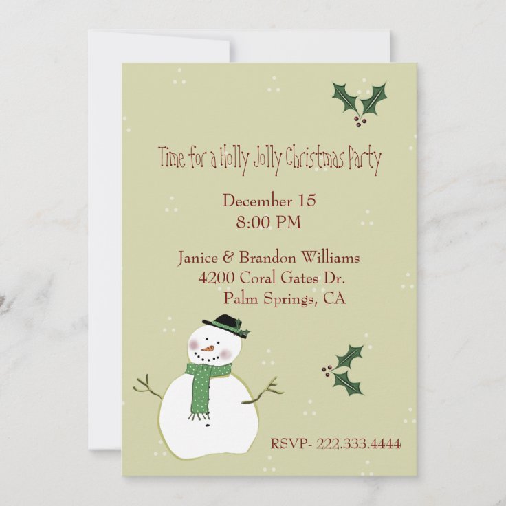 Custom Christmas Invitation | Zazzle