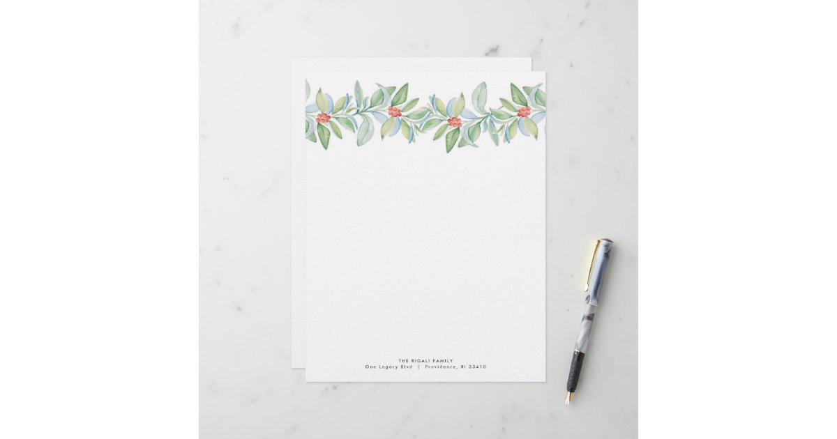 Custom Christmas Letterhead Design Festive | Zazzle