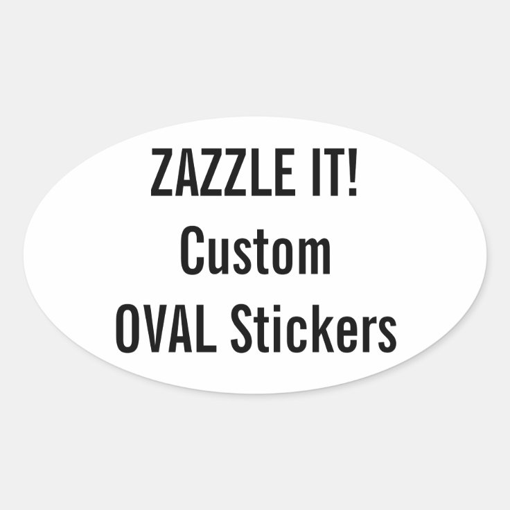 Custom Christmas OVAL Stickers Blank Template | Zazzle