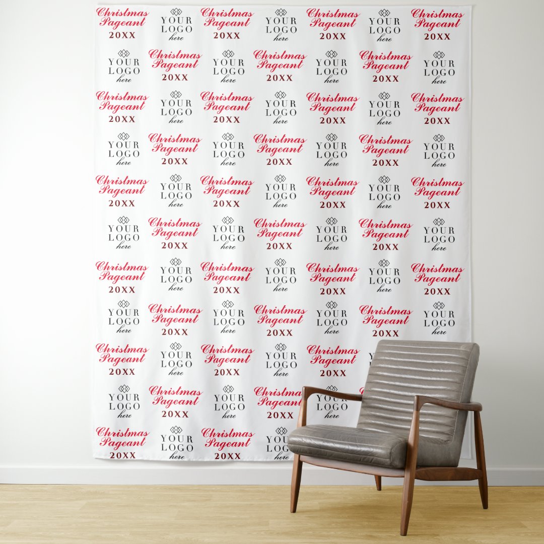 Custom Christmas Pageant Step and Repeat Backdrop | Zazzle