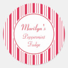 Peppermint Swirl Stripe Candy Classic Round Sticker | Zazzle.com