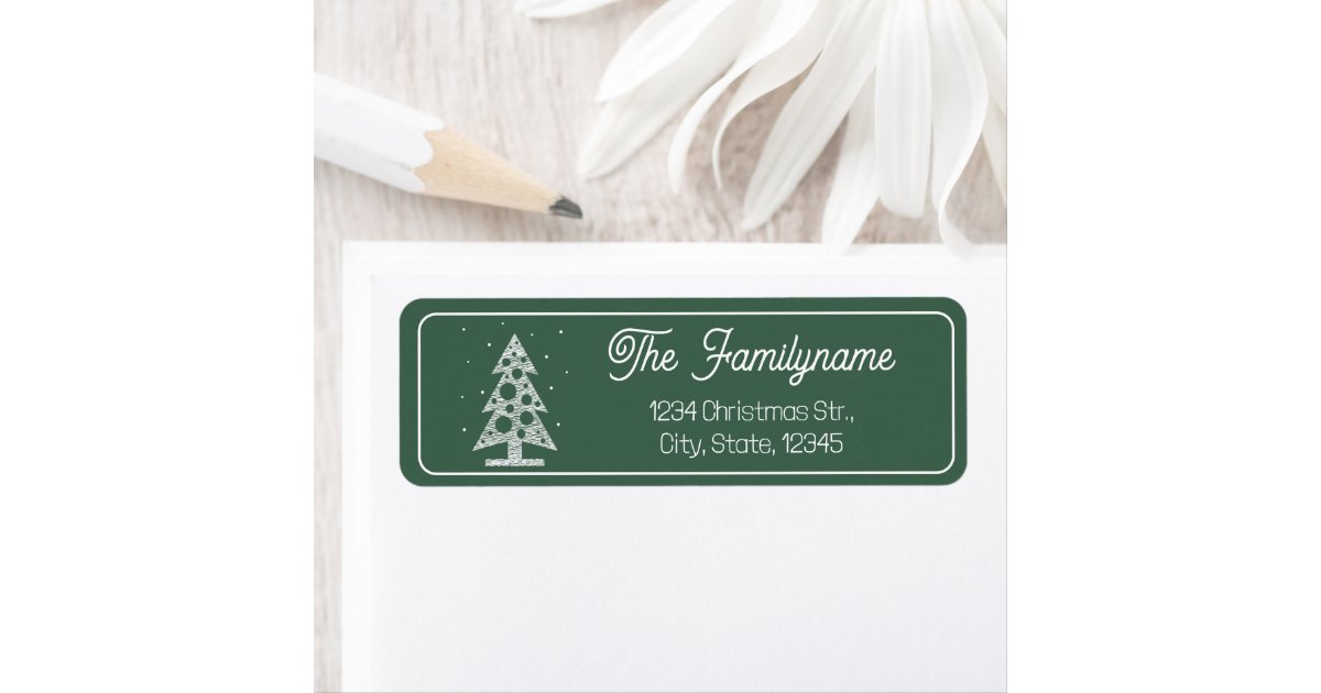 Custom Christmas Return Address Label | Zazzle