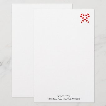 Custom Christmas stationery paper with candycane | Zazzle