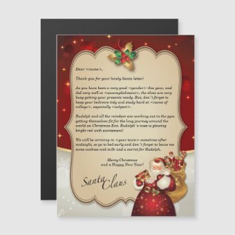 Custom Christmas vintage red letter from Santa… | Zazzle