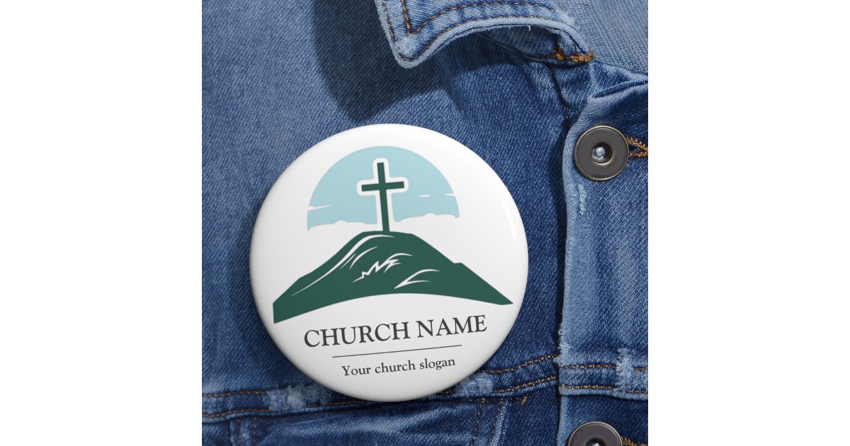 Custom Church Logo Branded Button | Zazzle