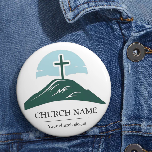 Custom Church Logo Branded Button | Zazzle