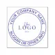 Custom Circle Business Company Logo Self-inking Stamp | Zazzle