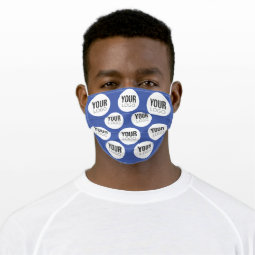 Custom Circle Pattern Logo Cloth Face Mask | Zazzle