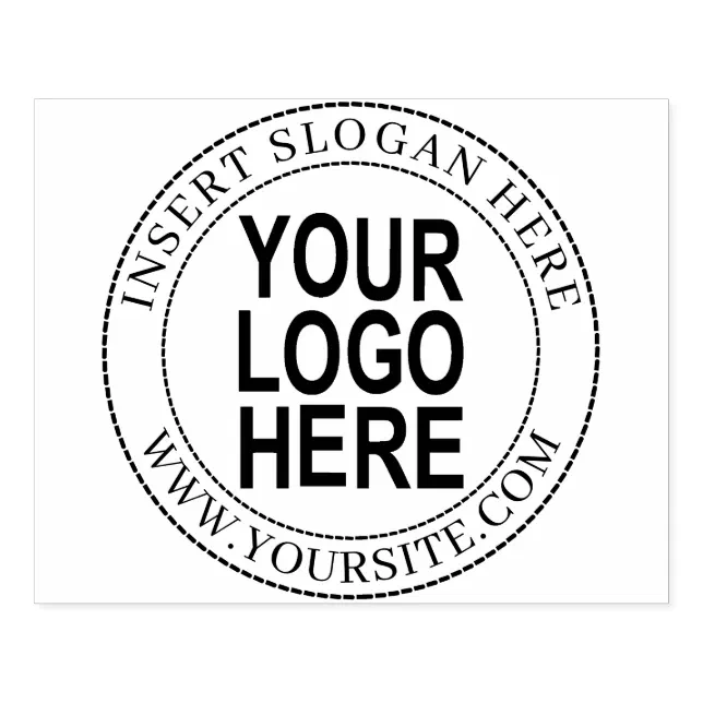 Custom Circular Company Logo Rubber Stamp | Zazzle