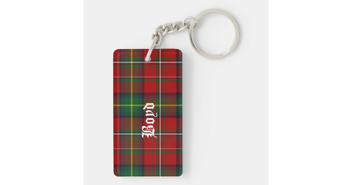 Custom Clan Boyd Tartan Plaid Key Chain | Zazzle