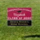 Custom Class of 2020 Graduation Red and Black Lawn Sign | Zazzle