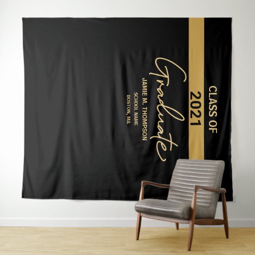 Custom Class of 2021 Graduate graduation Tapestry | Zazzle