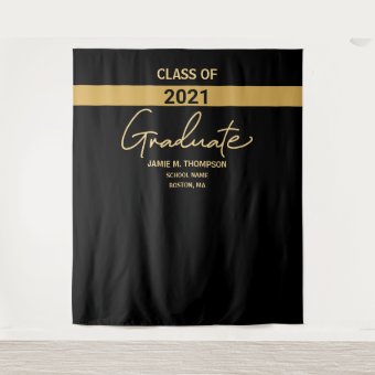 Custom Class of 2021 Graduate graduation Tapestry | Zazzle