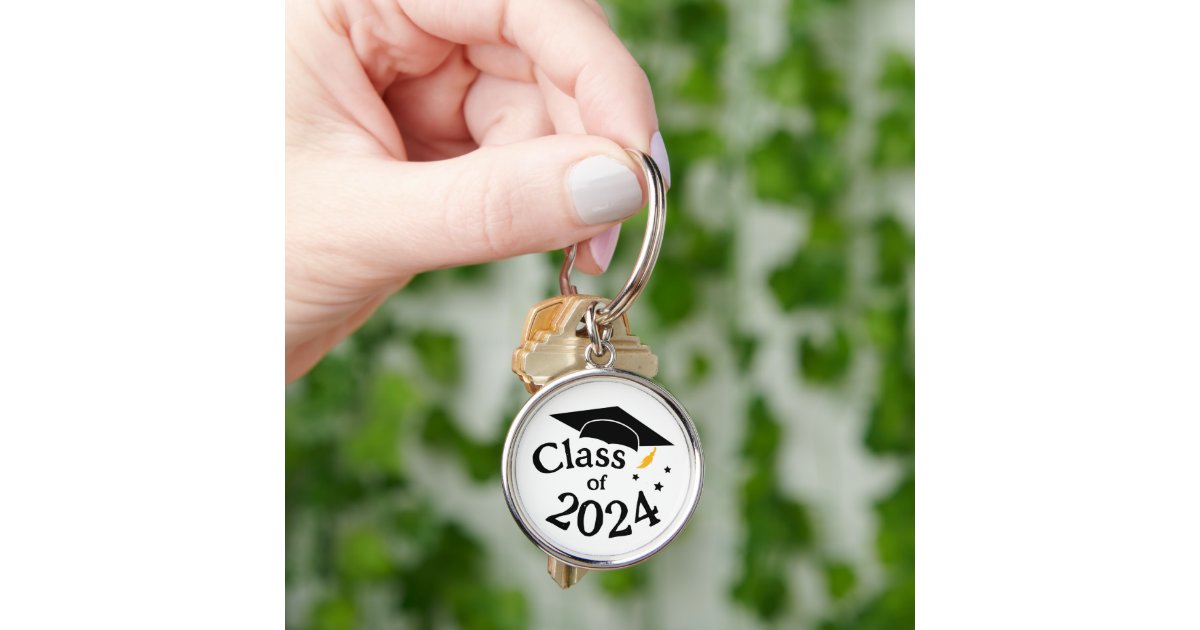 Custom Class of Graduation Year Keychain | Zazzle