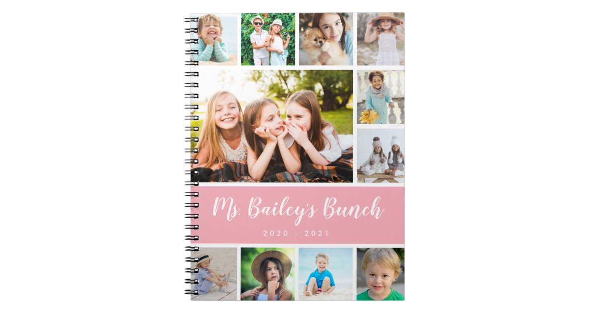 Custom Class Photo Collage Teacher Appreciation Notebook | Zazzle