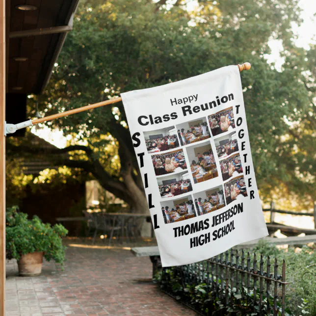 Custom Class Reunion 11 Photo Collage House Flag | Zazzle