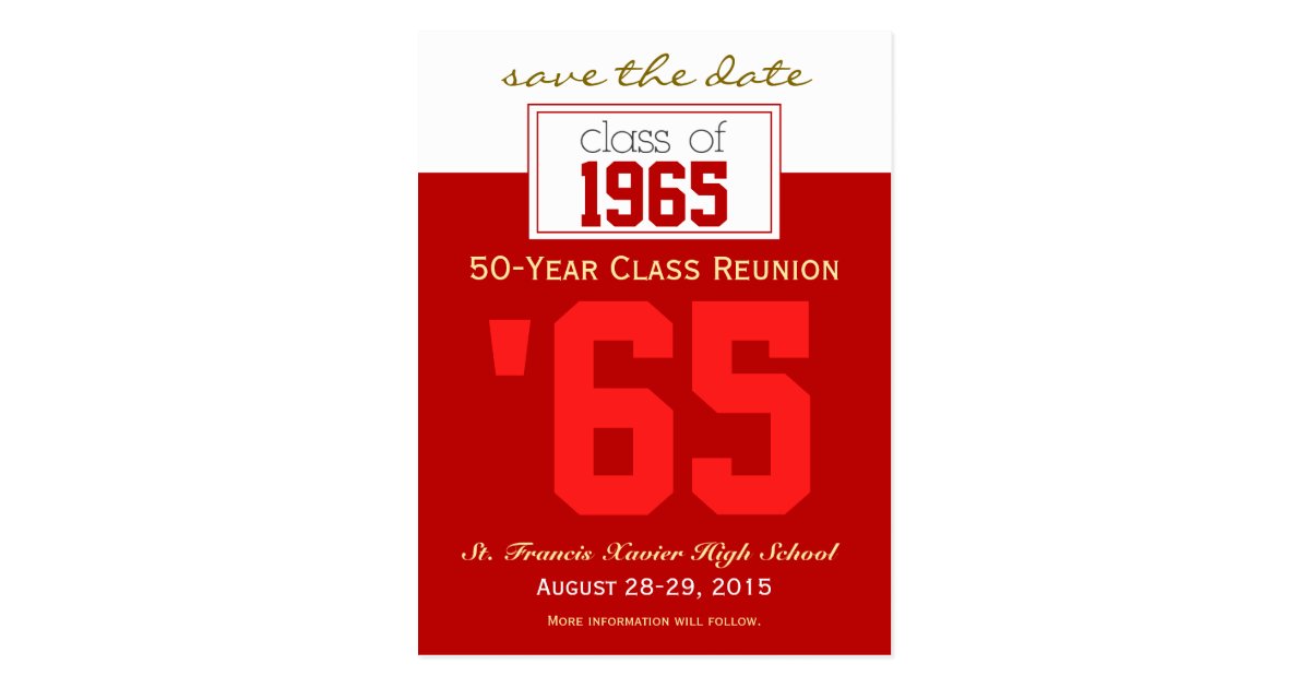 Custom Class Reunion Save-the-Date Announcement Postcard | Zazzle.com