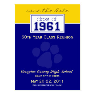 Class Reunion Save The Date Postcards | Zazzle