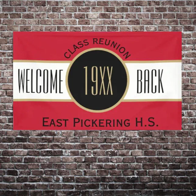 Custom Class Reunion Welcome Back Banner | Zazzle