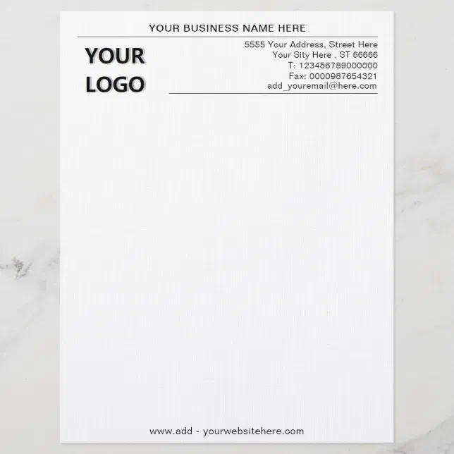 Custom Classic Business Office Letterhead and Logo | Zazzle