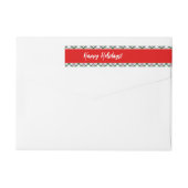 Custom Classic Holiday Green Red Plaid Pattern Wrap Around Label | Zazzle