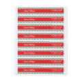 Custom Classic Holiday Green Red Plaid Pattern Wrap Around Label | Zazzle