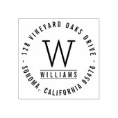 Custom Classic Monogram Return Address Rubber Stamp | Zazzle