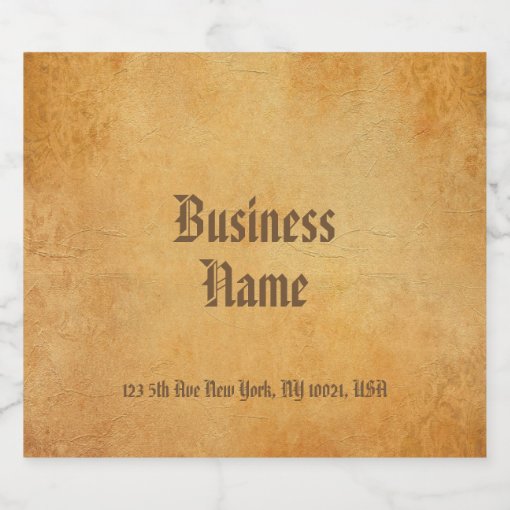 Custom Classic Nostalgic Old Paper Look Elegant Beer Bottle Label | Zazzle