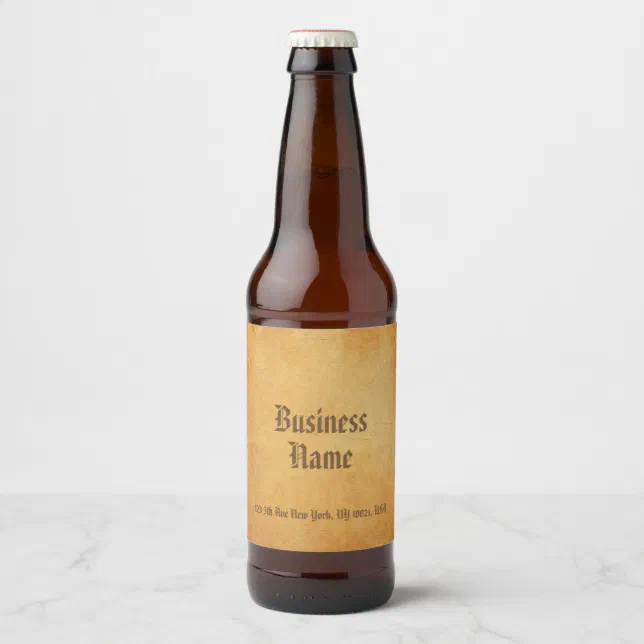 Custom Classic Nostalgic Old Paper Look Elegant Beer Bottle Label | Zazzle