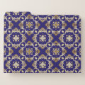 Custom Classy Royal Blue And Gold Damask Geometric File Folder | Zazzle